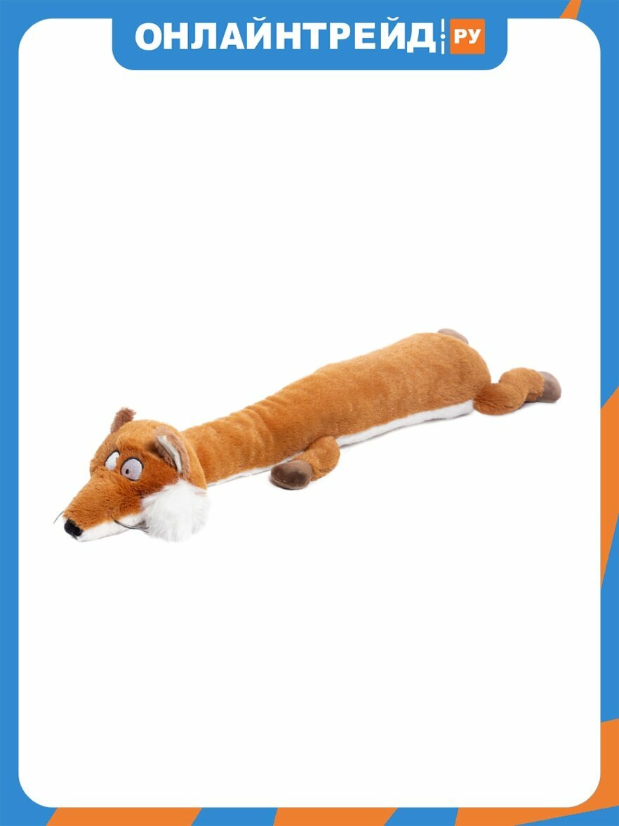 Игрушка для собак Gigwi Dog Toys Лиса Лиса с большой и малой пищалкой 63 см.