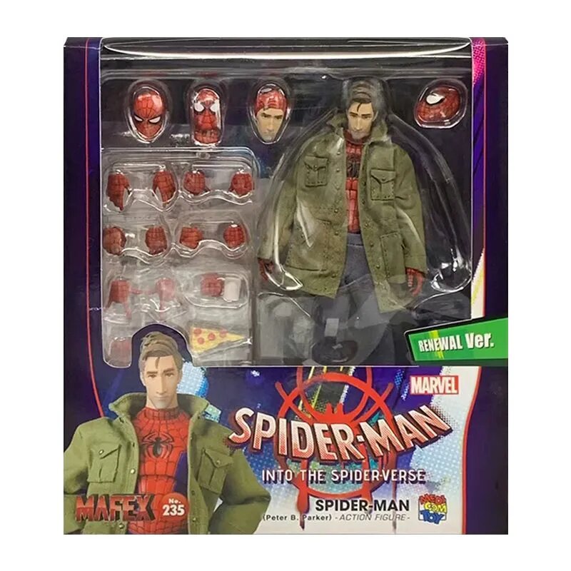 Модель фигурки Человека-паука Mafex 235 Peter B Parker Renewal версии 16 см