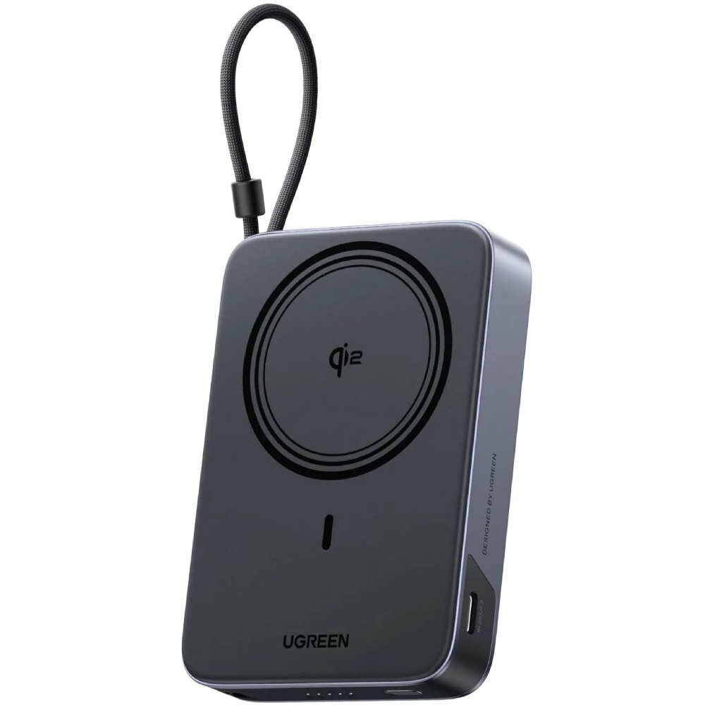 Внешний аккумулятор Ugreen PB568 Magnetic 10000 мАч серый космос (65176B)