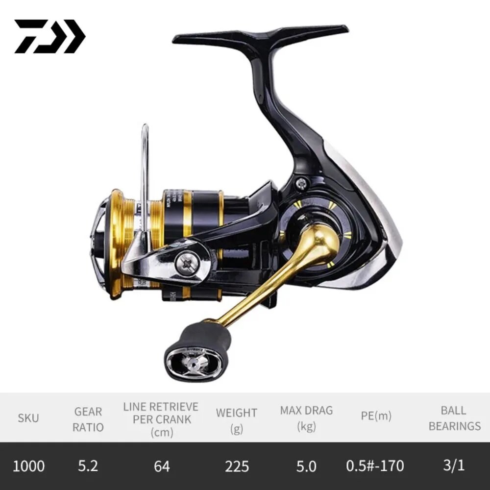 2023 DAIWA CROSSFIRE LT 1000 5.2 Рыболовные снасти рыболовная катушка