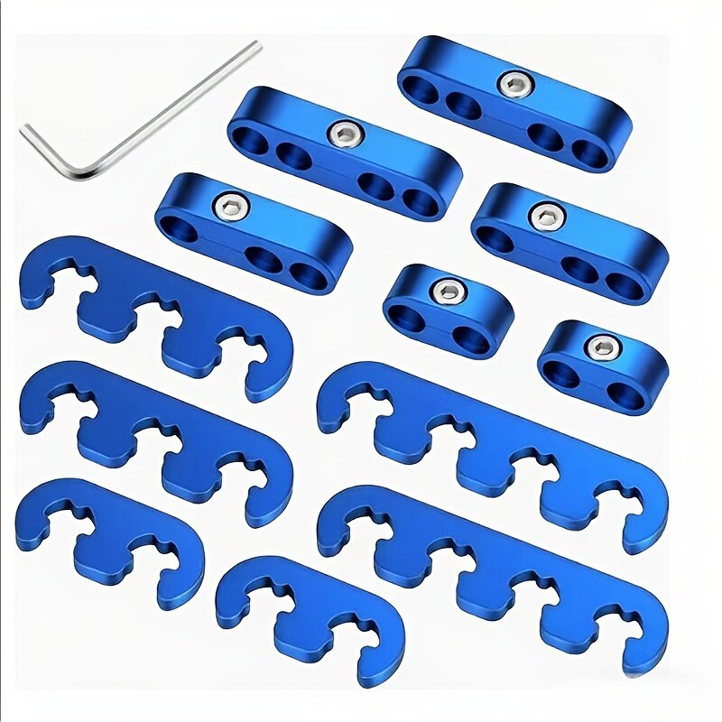 Комплект зажимов для проводов свечей зажигания, 12 шт, синий