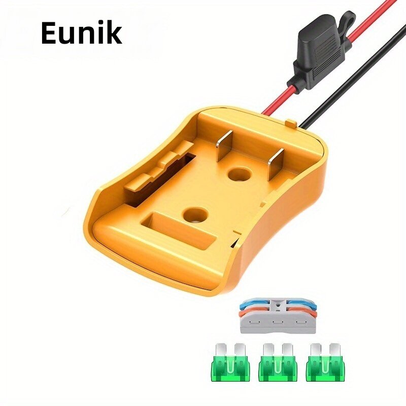 Адаптер аккумулятора Power Wheels для 20V аккумулятора, провод 12 AWG с предохранителями и рычажными соединителями, 1 шт.
