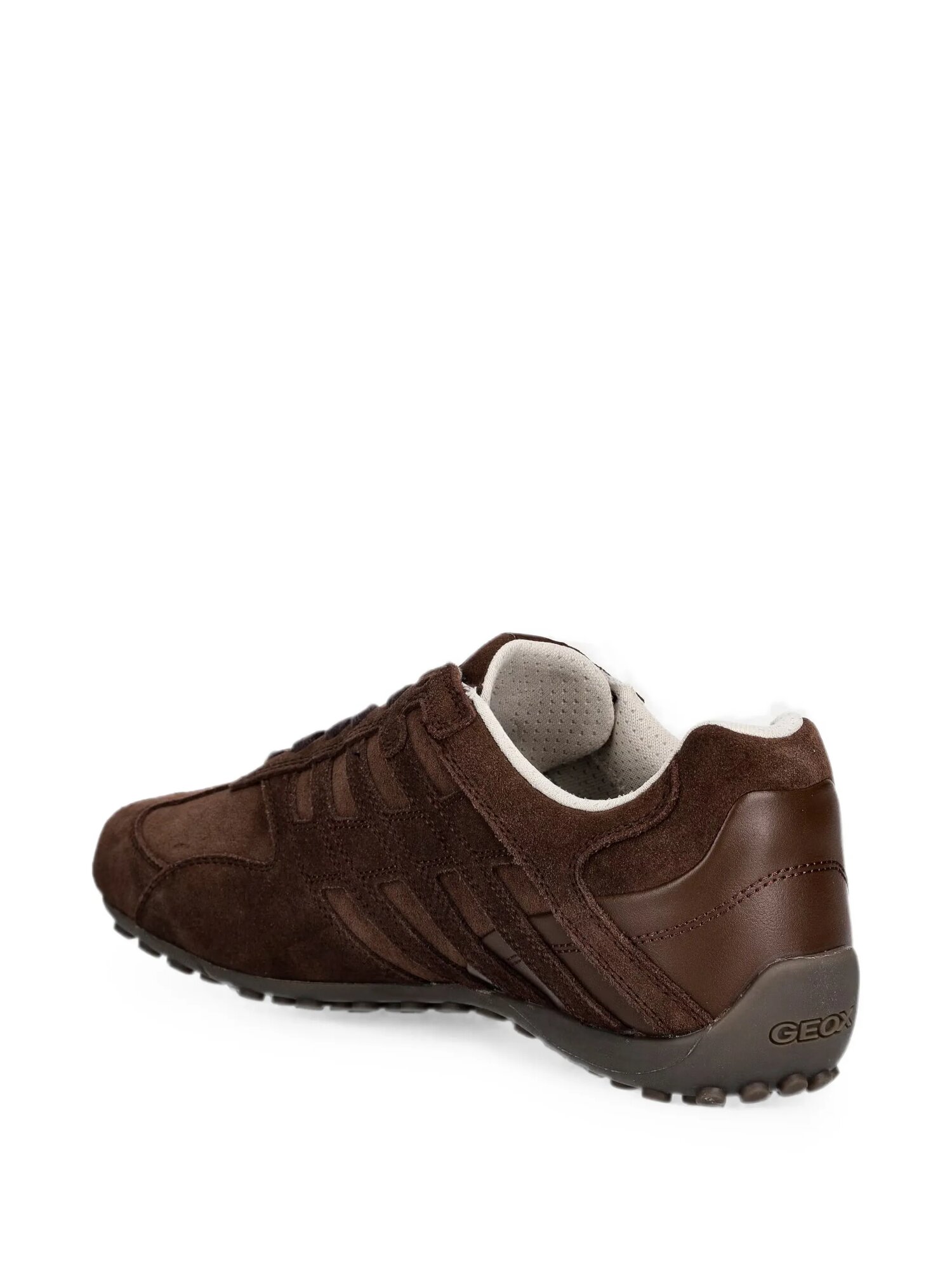Кроссовки GEOX Suede-panelled sneakers, размер 44 EU, коричневый/серый/оранжевый — фото 1