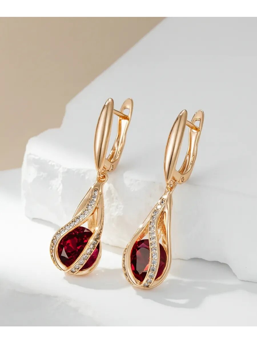 Серьги, циркон