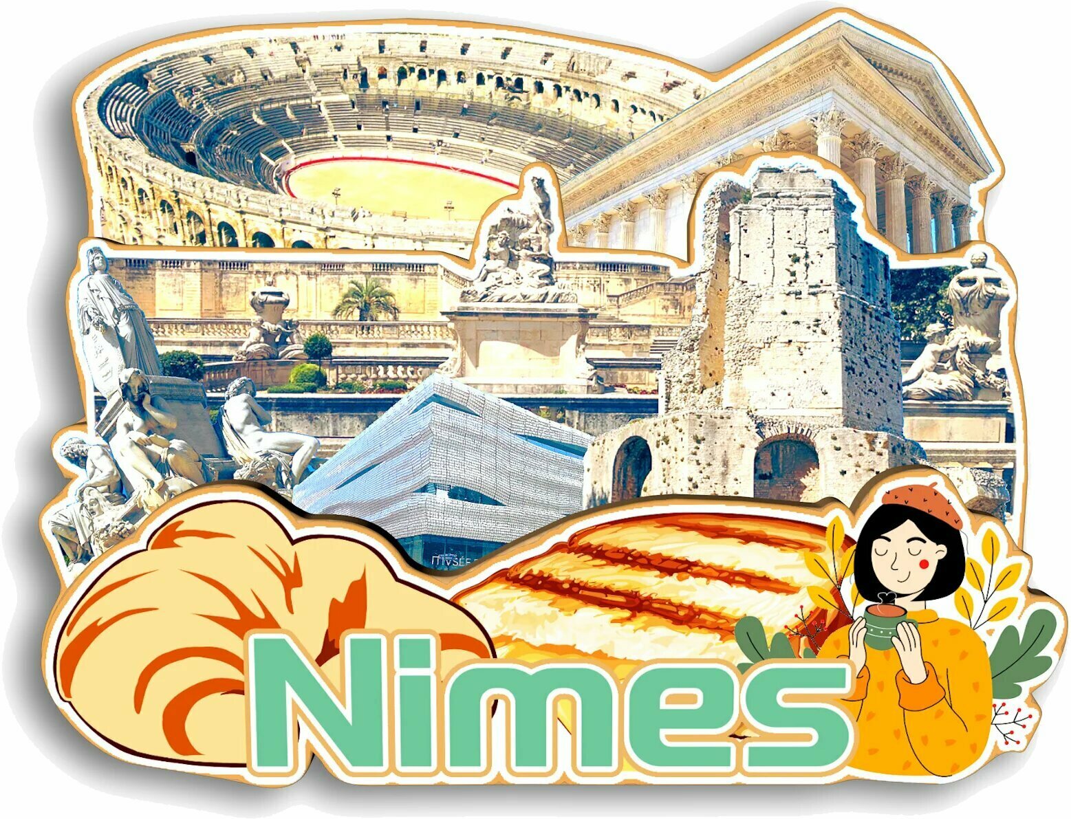 Магнит на холодильник Nimes, Франция