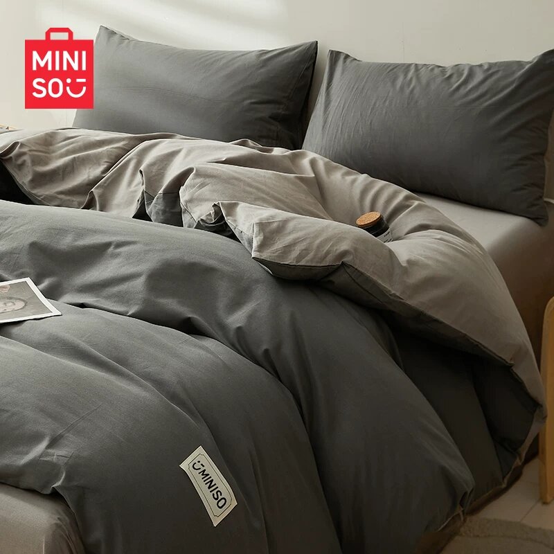 Комплект постельного белья Miniso премиум-класса из четырех предметов, 100% хлопок, новая модель 2026 года,