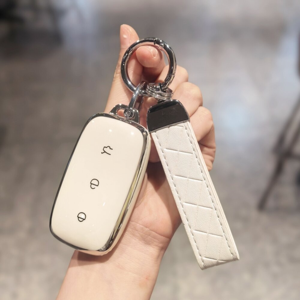 Чехол для автомобильного ключа с брелоком ТПУ кремовый комплект для L7 L6 E8 E5 MAX только для ключей как на фото
