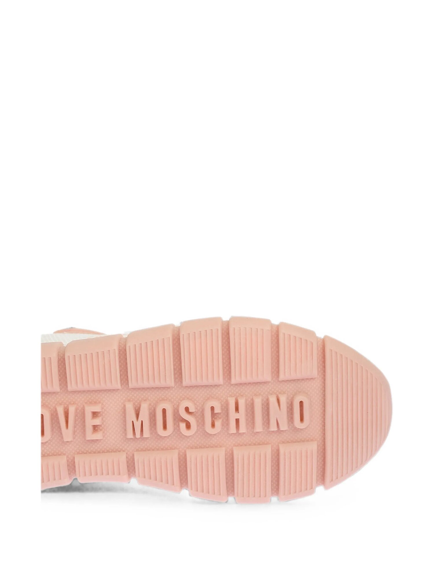 Кроссовки MOSCHINO Perforated panelled sneakers, размер 39, бежевый/белый — фото 1