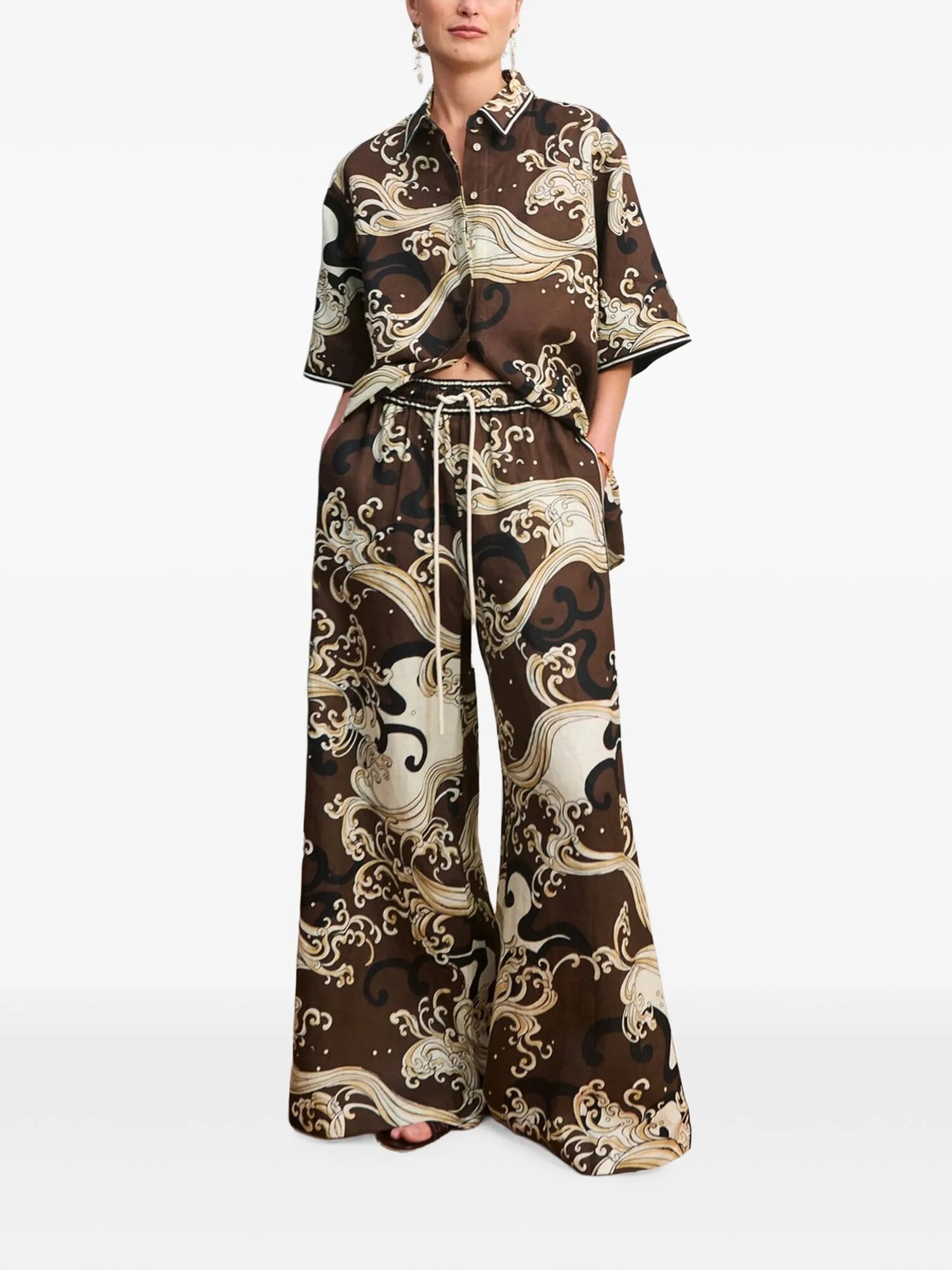 Рубашка ALEMAIS Otis wave-print shirt, размер 6 — фото 1