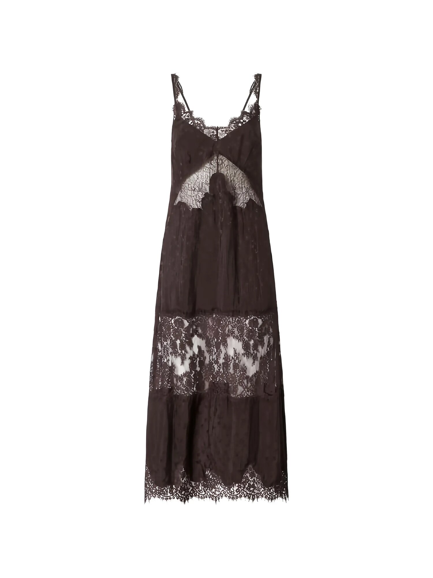 Платье Lace-trimmed tiered dress