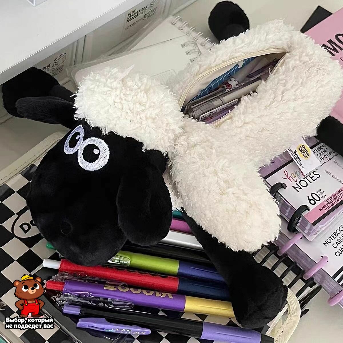 Мягкий пенал игрушка Shaun the Sheep, для школы, водонепроницаемый