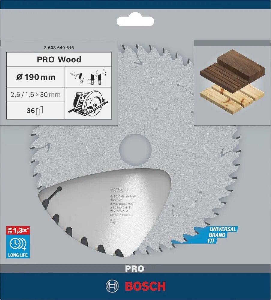 Bosch Диск пильный 190 x 1.6 x 30; 36 зуб.