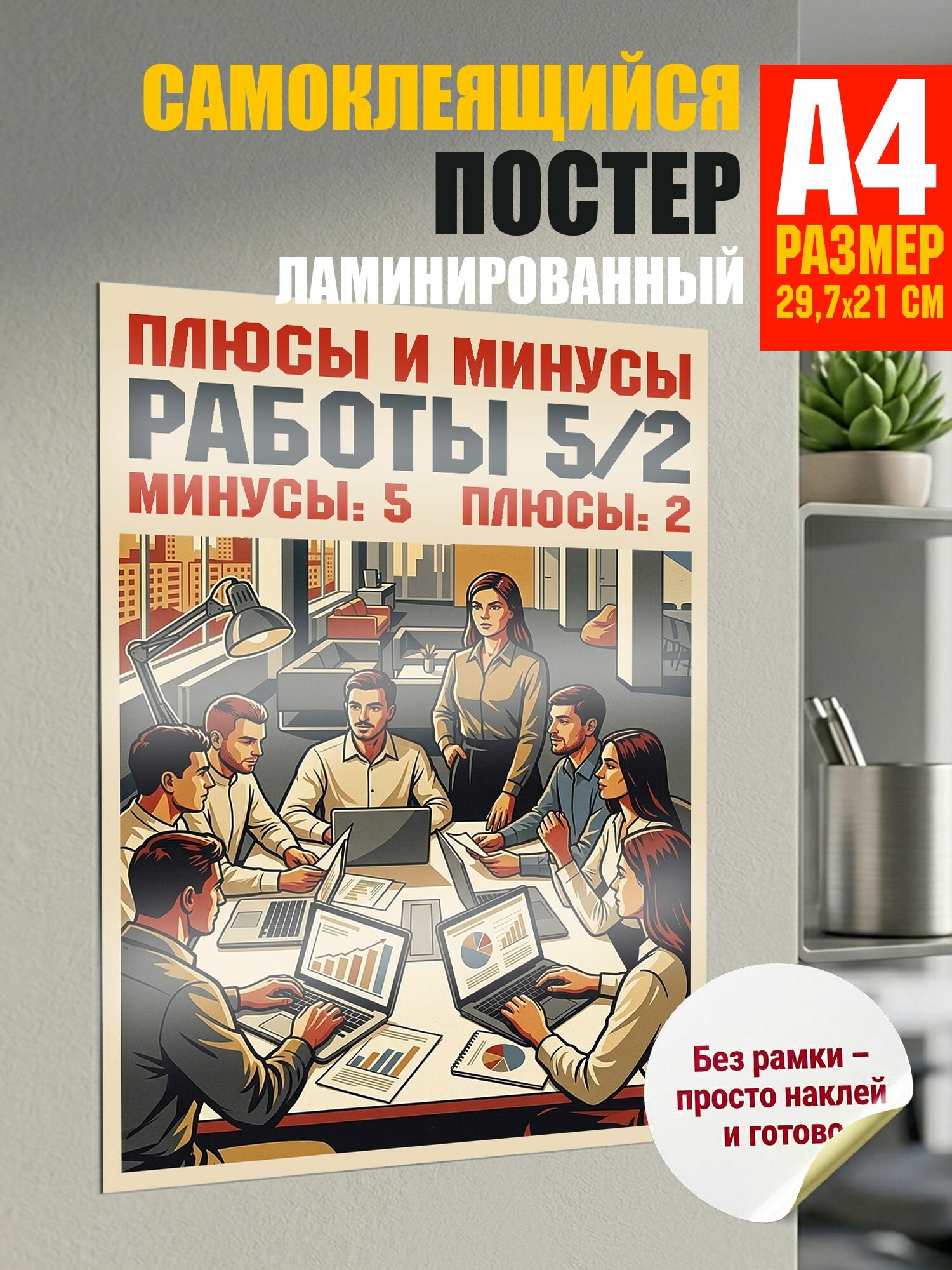 Самоклеящийся постер: Плюсы и минусы работы 5/2 21x30 см (A4)