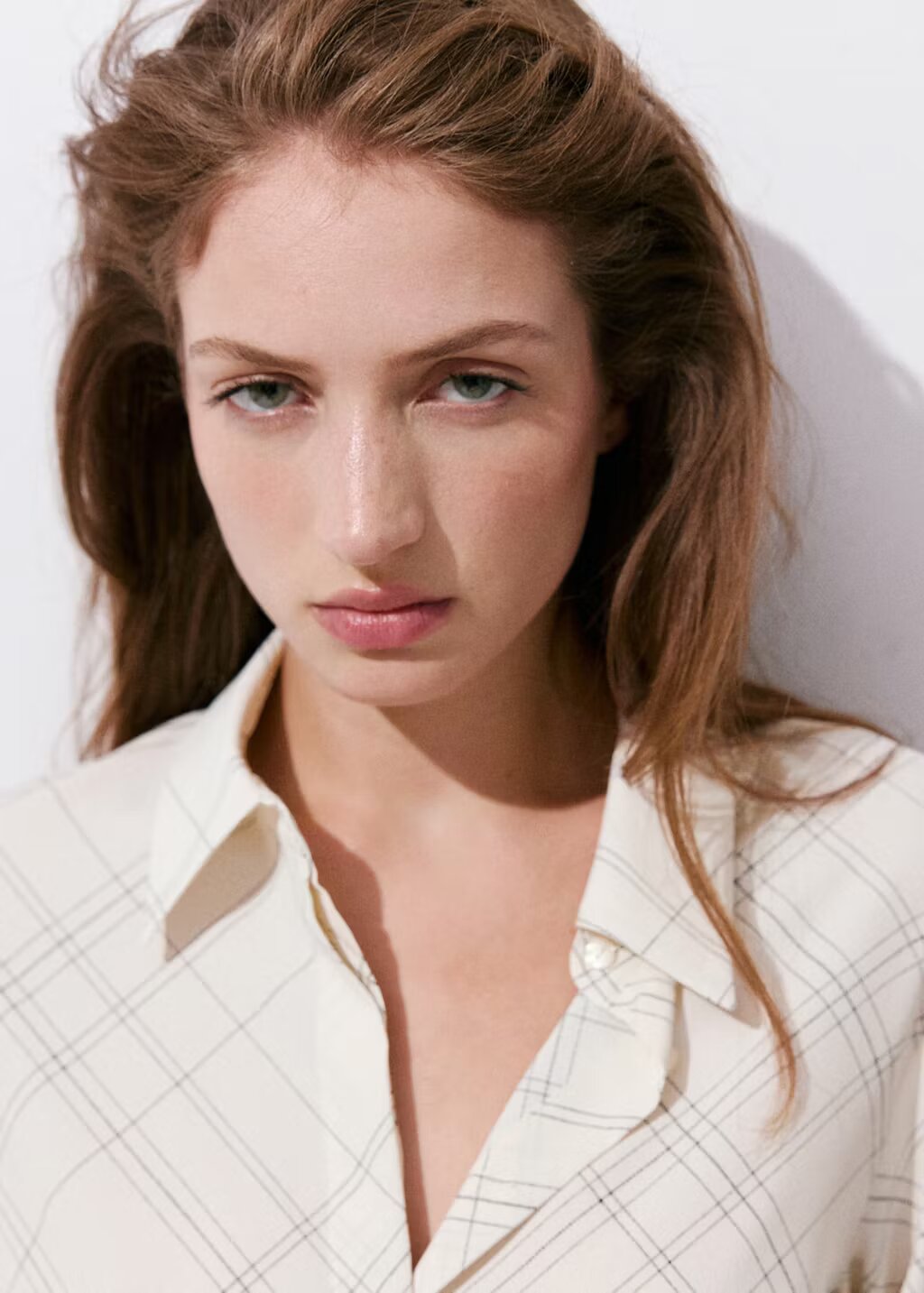 Рубашка MANGO BASIC, размер XL, светло-бежевый — фото 1