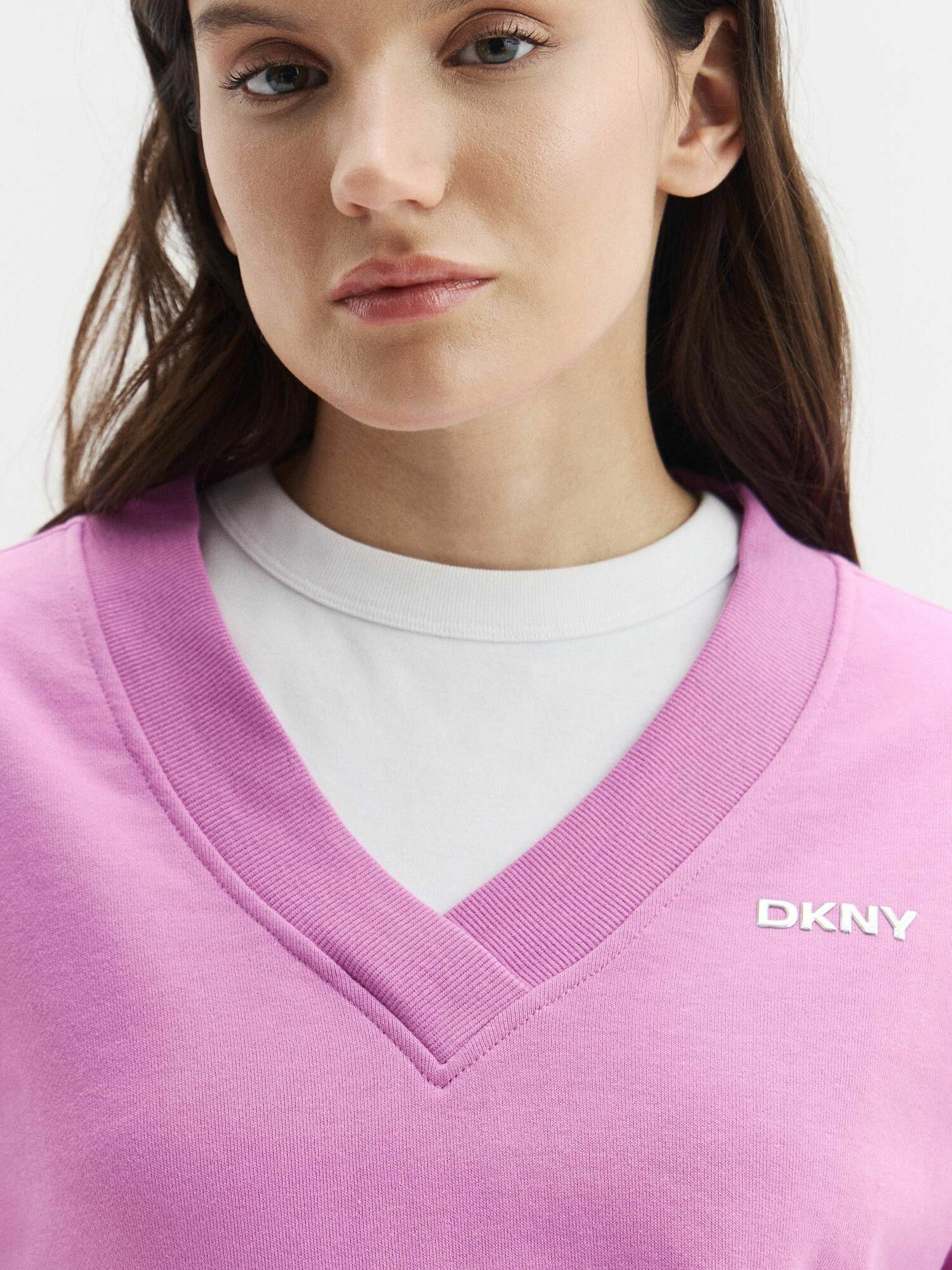 Толстовка DKNY, размер M, , розовый — фото 1