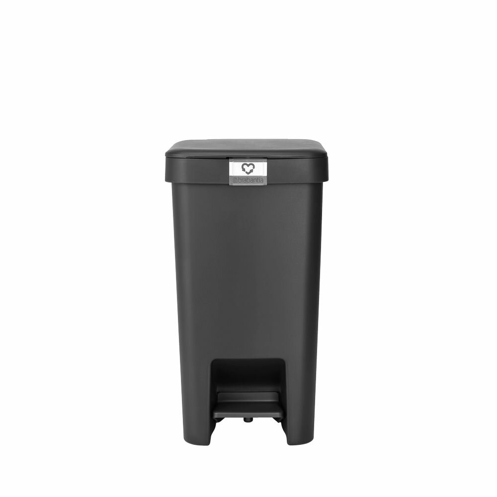 Бак мусорный Brabantia "StepUp" с педалью темно-серый16л 800306