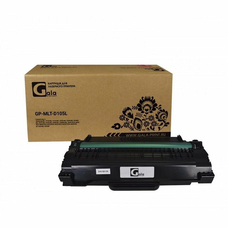 Картридж MLT-D105L для Samsung SCX-4600, SCX-4623F, SCX-4623, ML-2525, SCX-4623FN 2500 стр. GalaPrint