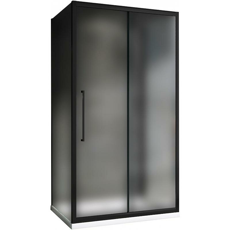 Душевой уголок Abber Schwarzer Diamant 160x80 AG30160BMH-S80BM-S80BM профиль Черный стекло матовое
