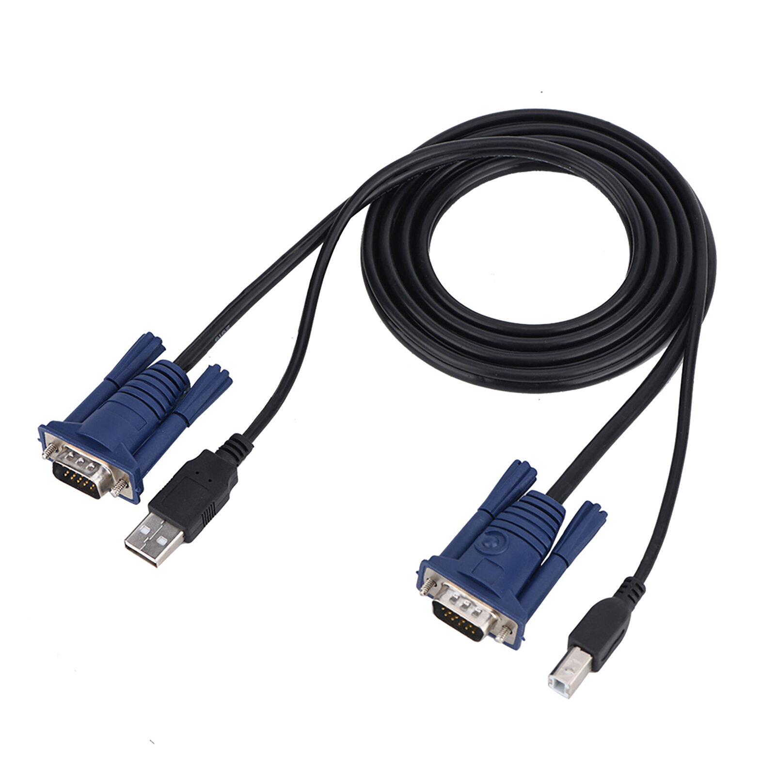 1,5-метровый USB 2.0 KVM-переключатель, многофункциональный кабель, удобный для ПК