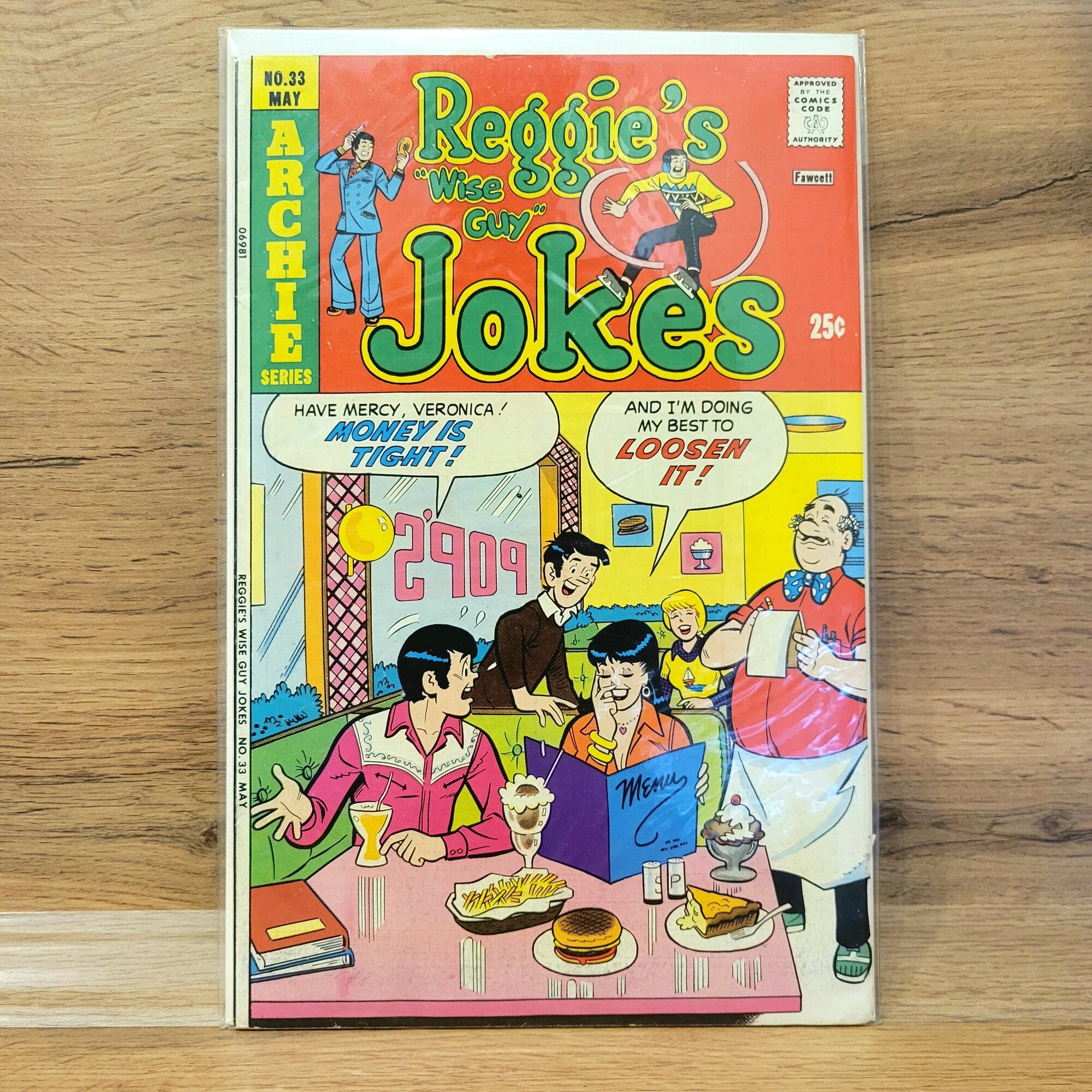 Раритетный Комикс Archie Regie Jokes #33. 1975 Год. Комикс (сингл) на английском языке
