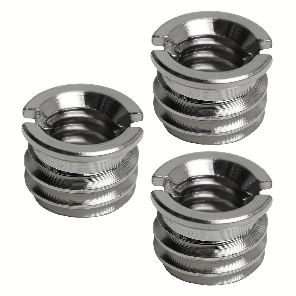 Переходник резьбы для штатива 1/4"-20 на 3/8"-16, нержавеющая сталь, 3 шт.