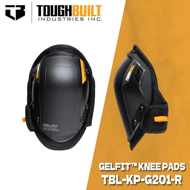 Наколенники TOUGHBUILT TBL-KP-G201-R, гелевая амортизация, мягкий корпус, противоскользящие для строительных работ