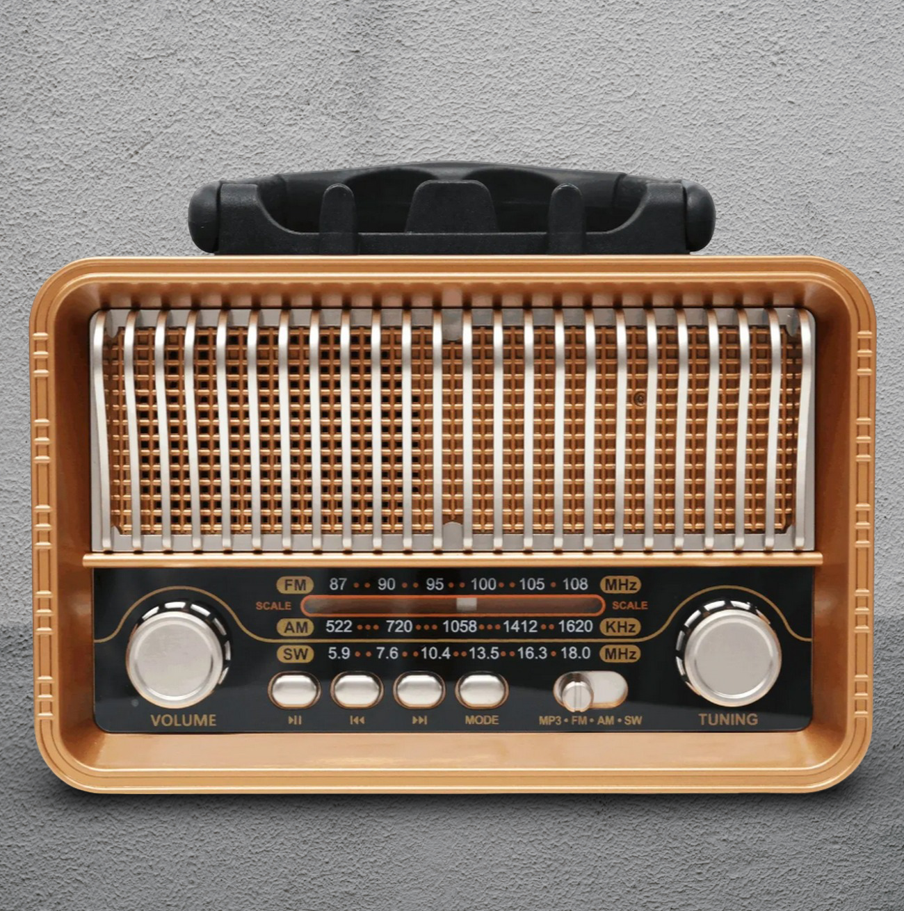 Радиоприемник с MP3 плеером и Bluetooth Meier M1232BT (золотистый)