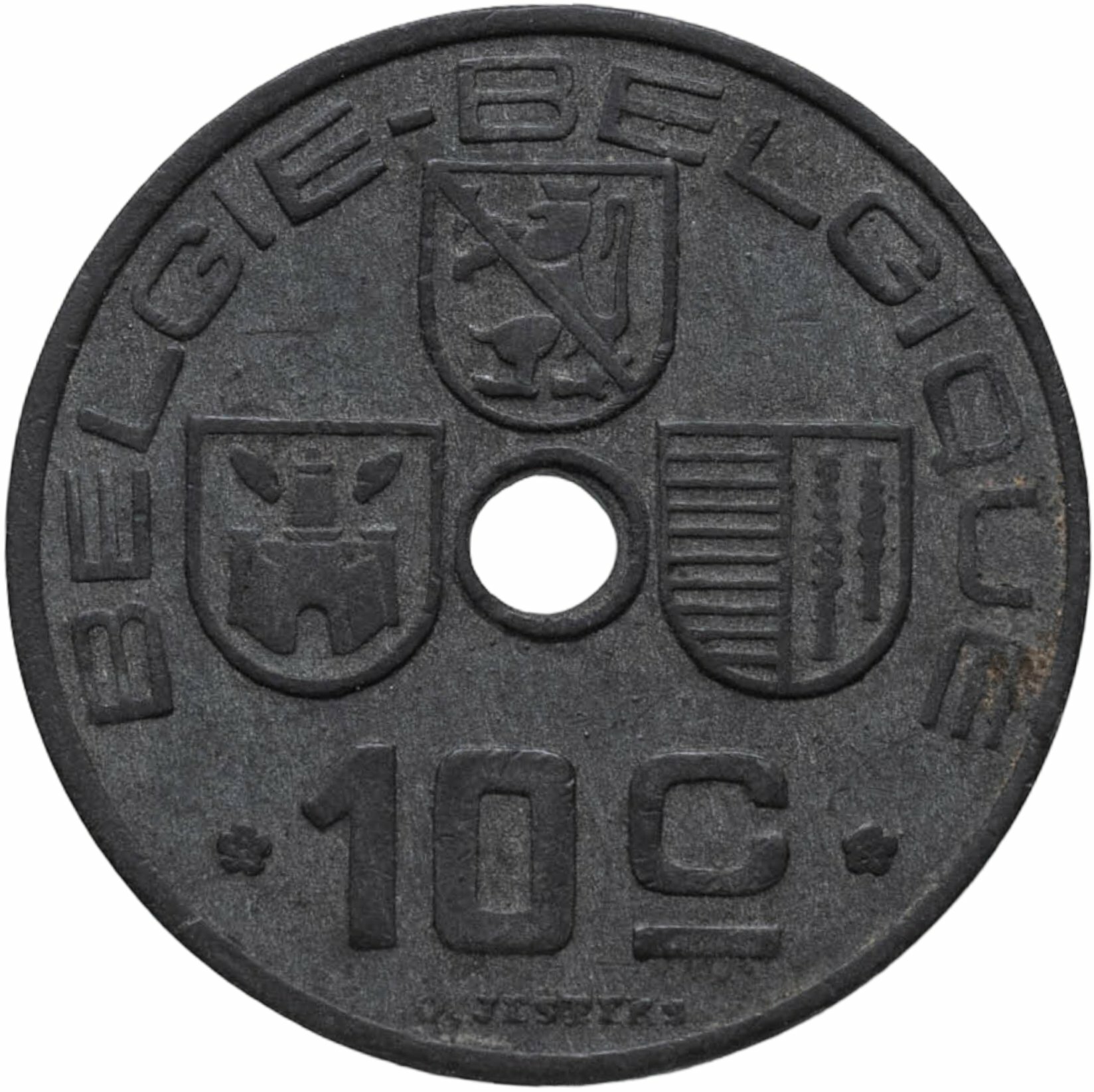 Бельгия 10 сантимов centimes 1941, Цинк, в сохранности VF-XF