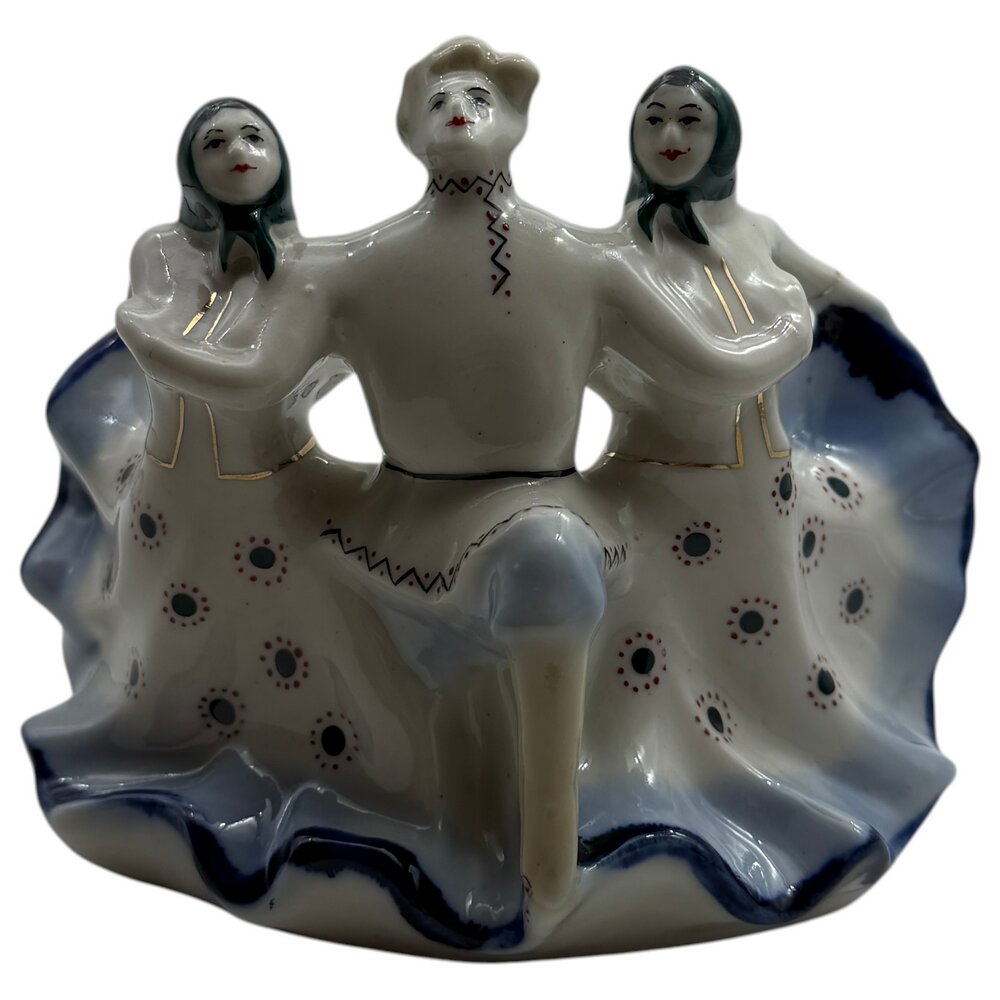 Фарфоровая статуэтка "Уральский перепляс", скульптор Синявская С. И, 1950-1959 гг, Сысерть, СССР, 6
