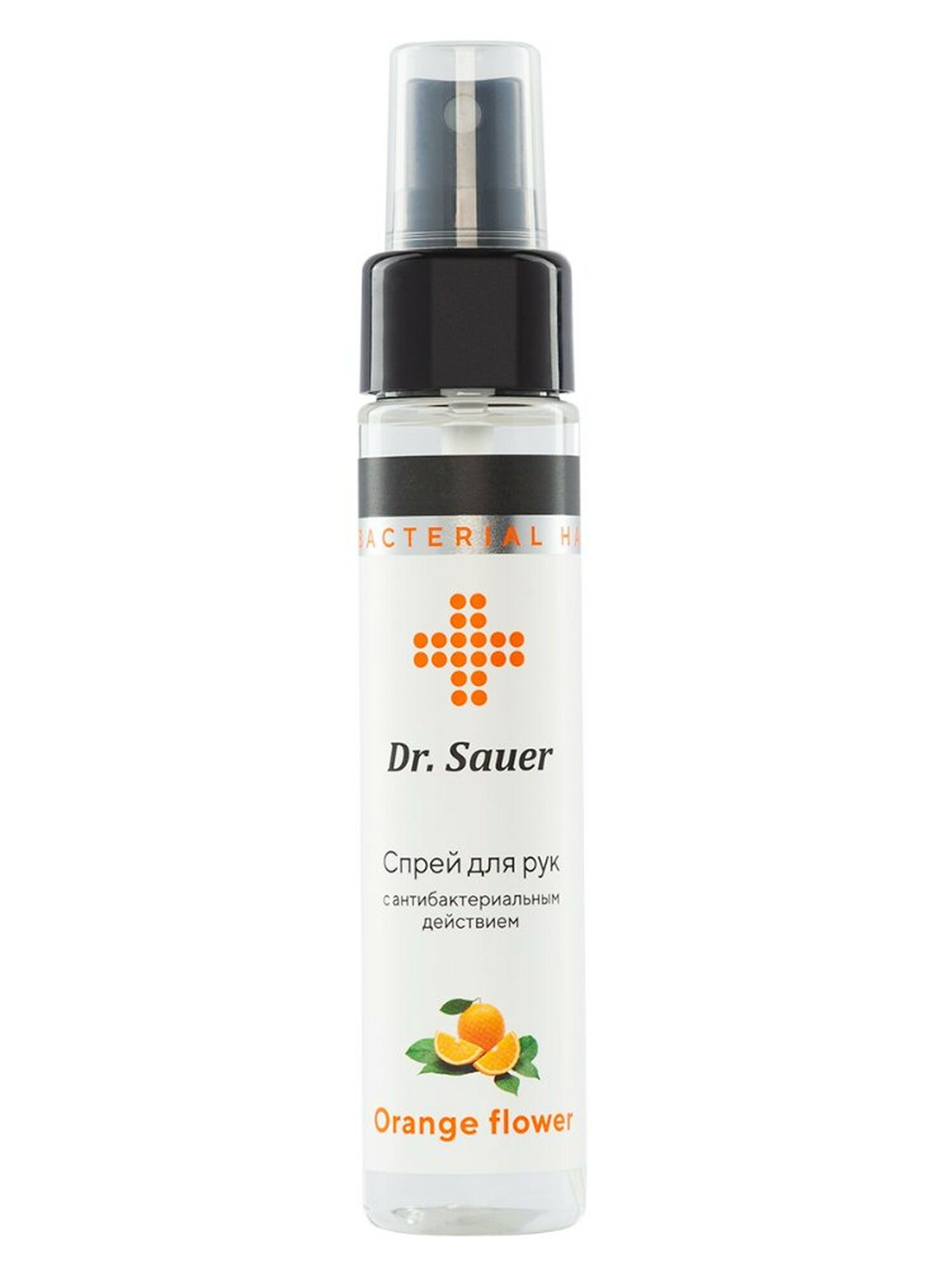 DR SAUER спрей для РУК С антибактериальным действием ORANGE FLOWER 60МЛ/ 75% спирт