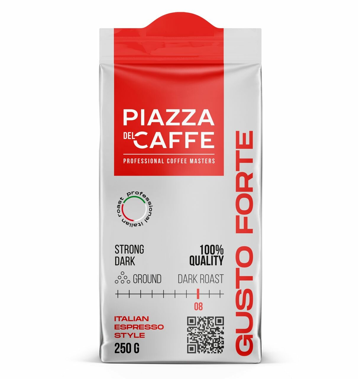 Кофе молотый Piazza del Caffe Gusto Forte, 250 г 250 граммов