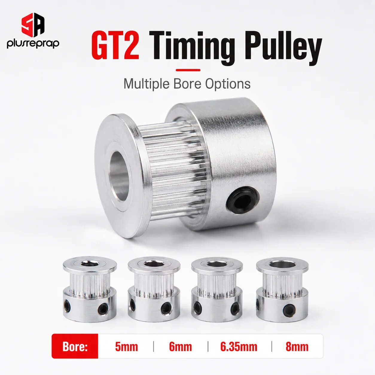 Шкив GT2 20T, Bore 8mm, алюминиевый