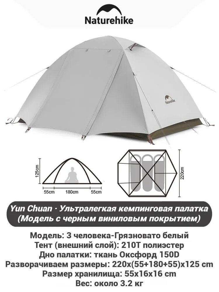 Naturehike Палатка 3-местная