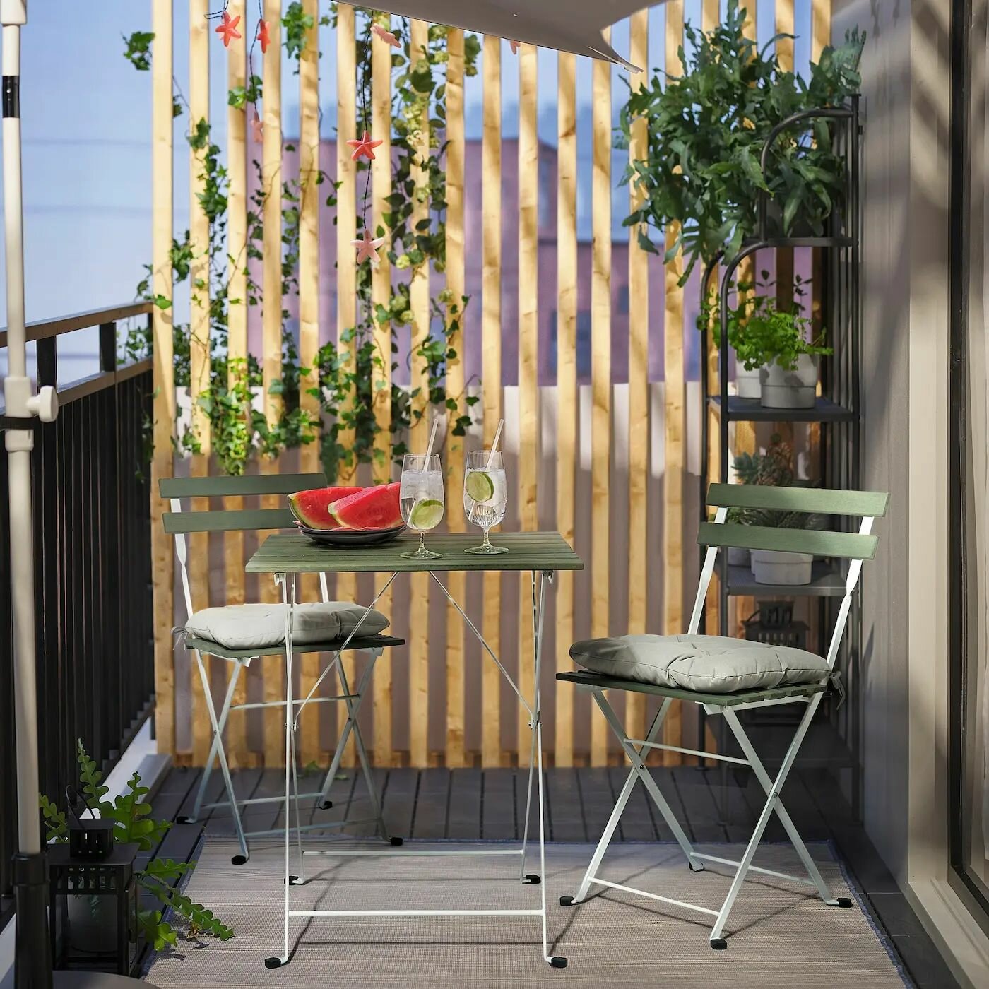 IKEA Садовый стул, Массив дерева, Сталь, 39х40х79 см, 1 шт