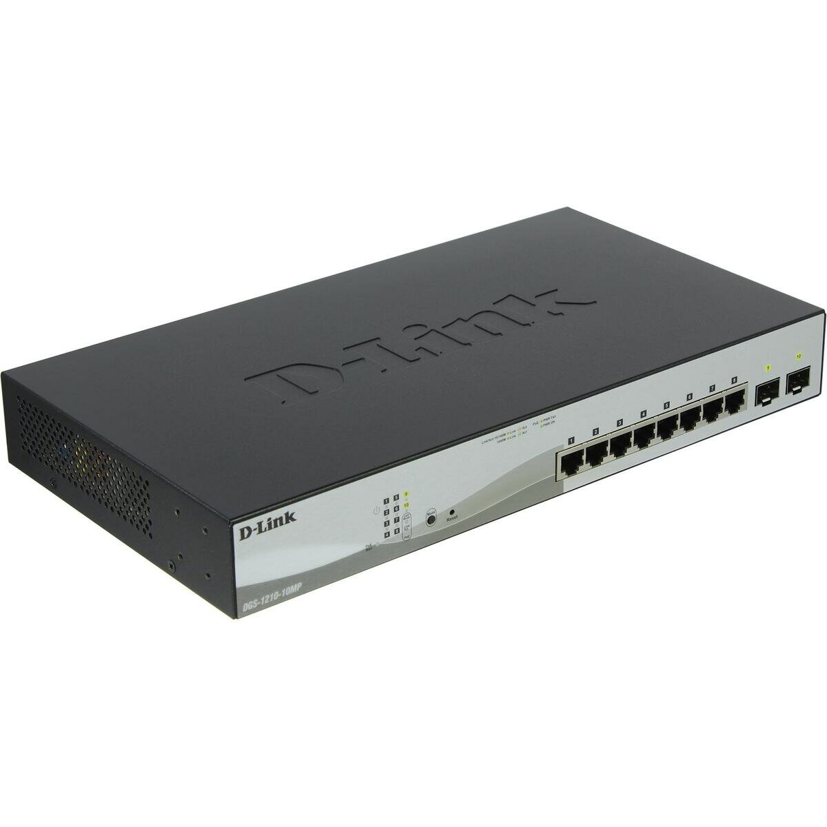 D-Link DGS-1210-10MP /F3A Управляемый коммутатор (8UTP 1000Mbps PoE + 2SFP)