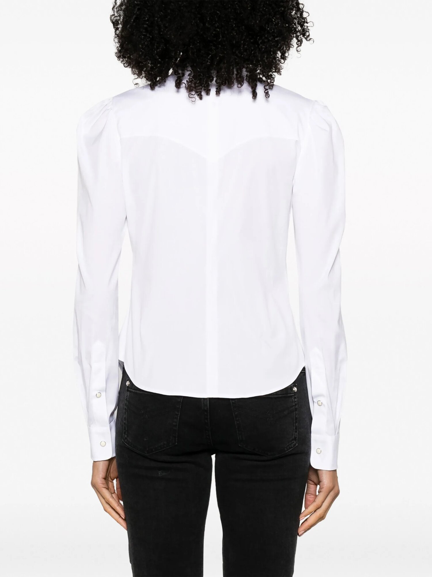 Рубашка DSQUARED2 Long-sleeve button-up shirt, размер 36, бежевый/белый — фото 1