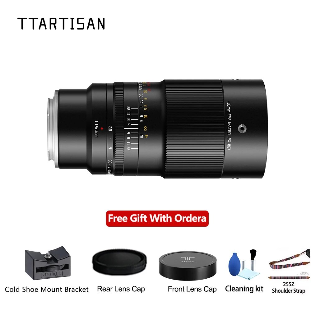 TTArtisan 100mm F2.8 Full Frame 2x Macro Объектив никон Ф, 100mm F2.8