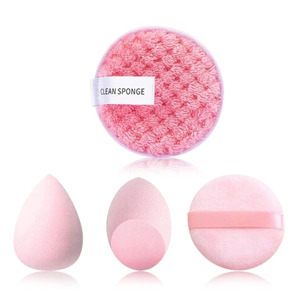 Набор спонжей для макияжа, розовый, Clean Sponge