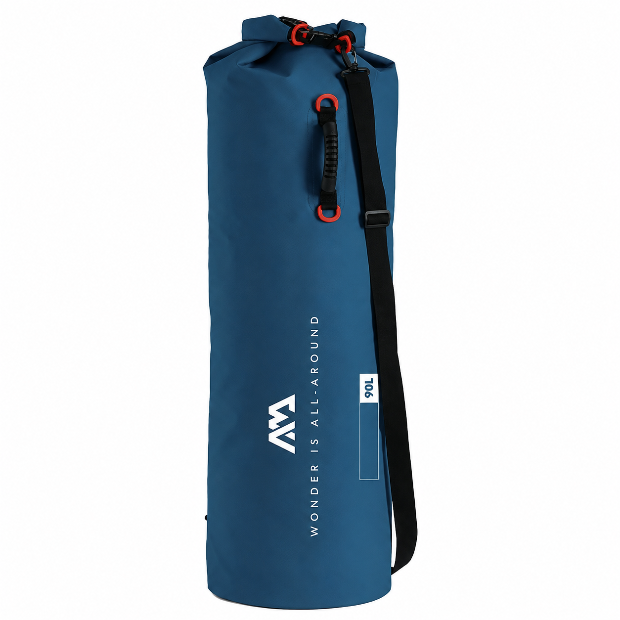 Гермомешок Aqua Marina Dry Bag 90 л тёмно-синий, водонепроницаемая сумка-рюкзак для SUP и туризма