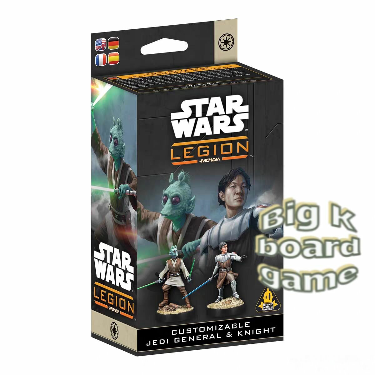 Hasbro "Звездные войны: Легион" - Настраиваемый генерал-джедай и рыцарь - Настольная игра-миниатюра, стратегическая игра для детей и взрослых