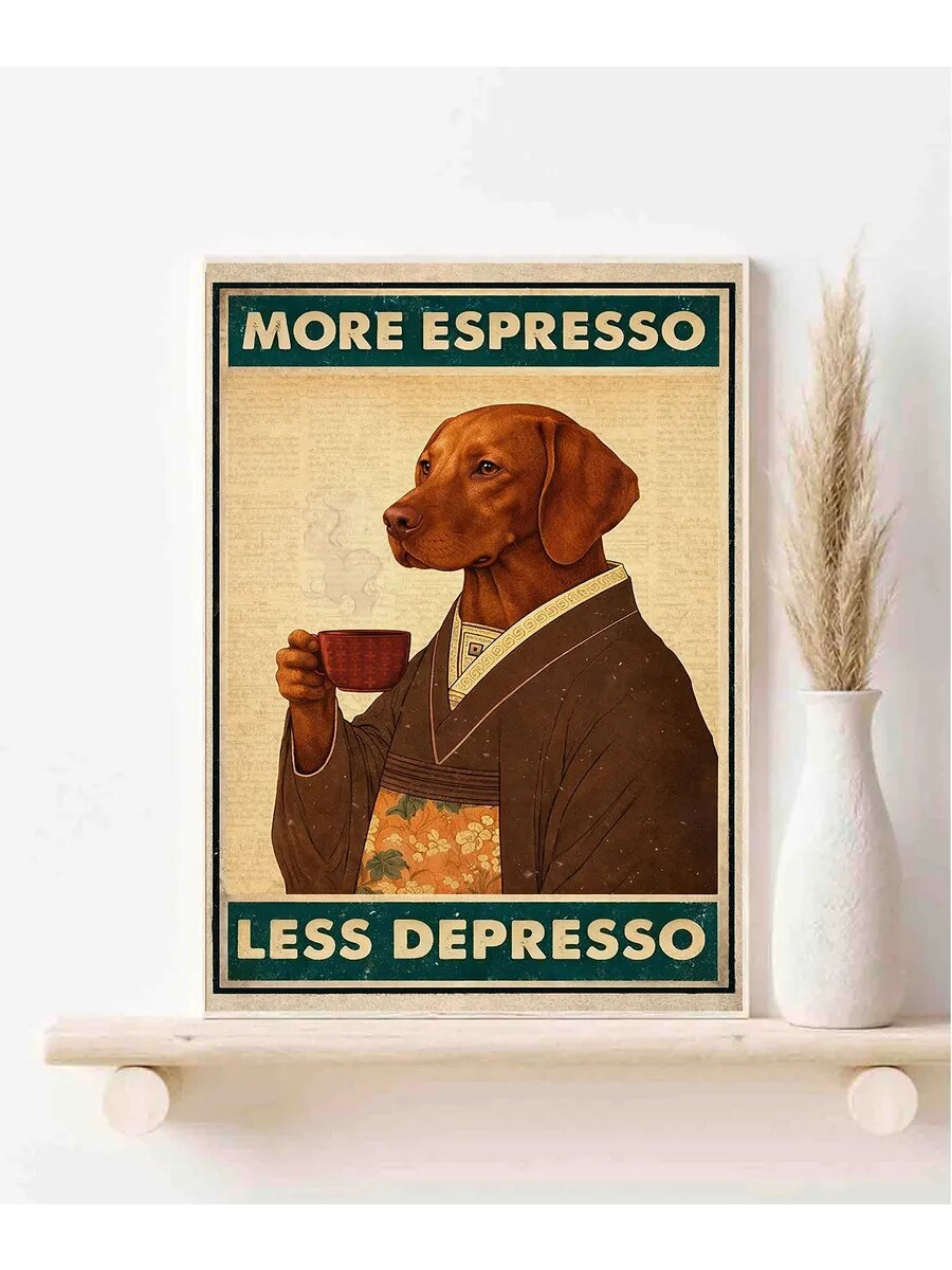 Венгерская выжла, More Espresso, Плакат 30x42см