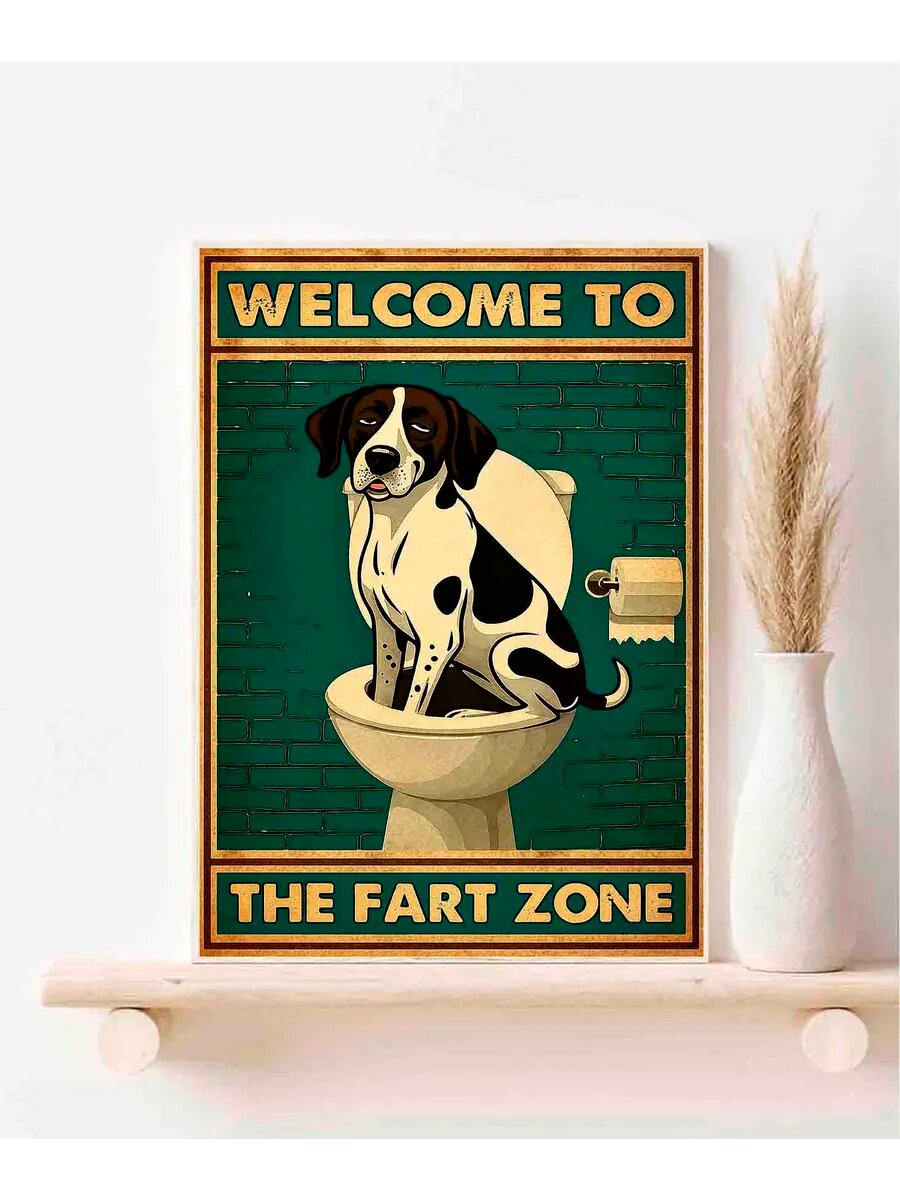 Пойнтер-собака, Welcome To The Fart Zone, Плакат 30x42см
