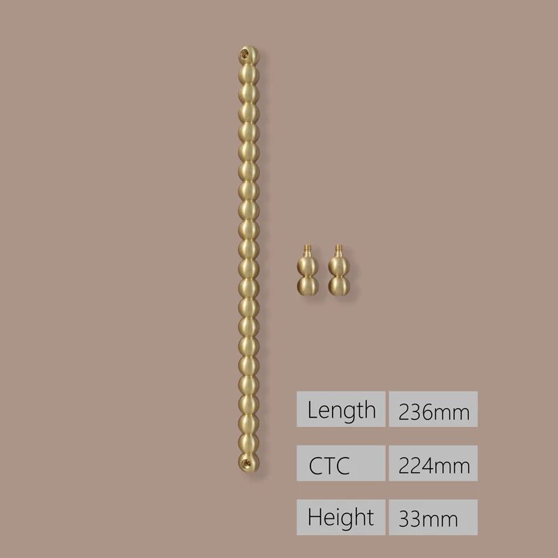 Ручка для мебели TINYHOB из латуни под старинное золото C-8412 - 224MM - SB