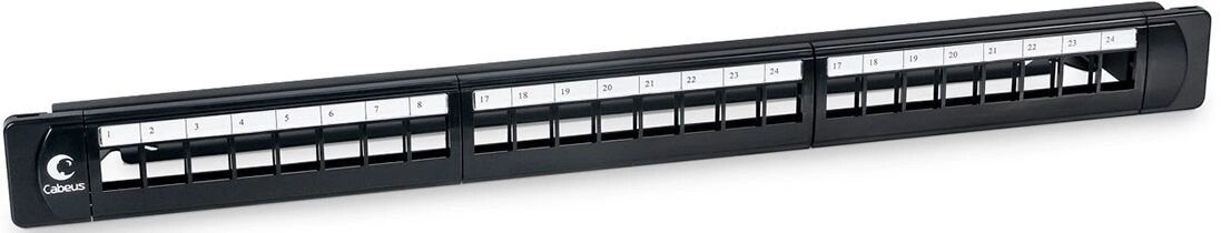 Патч-панель наборная Cabeus PLB-24 19 1U Keystone UTP
