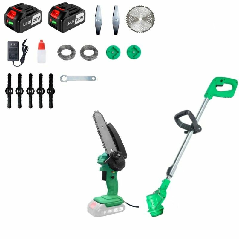 Аккумуляторный триммер ZITREK GreenCut 20 + пила GreenSaw 20 Extra Power (082-2020)