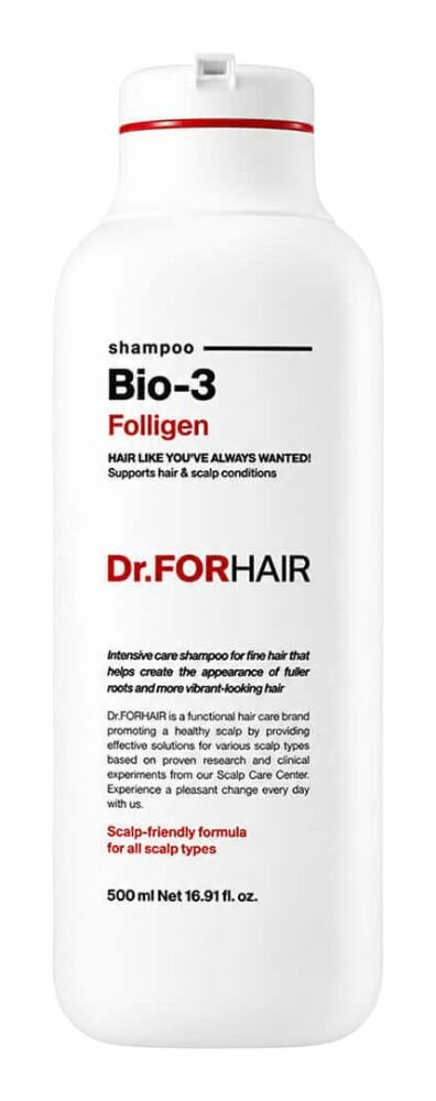Увлажняющий шампунь от выпадения волос Dr.Forhair Folligen Bio-3 Shampoo, 500 мл