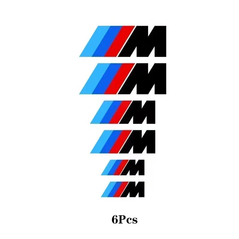 Наклейки BMW M черные, 6 шт.