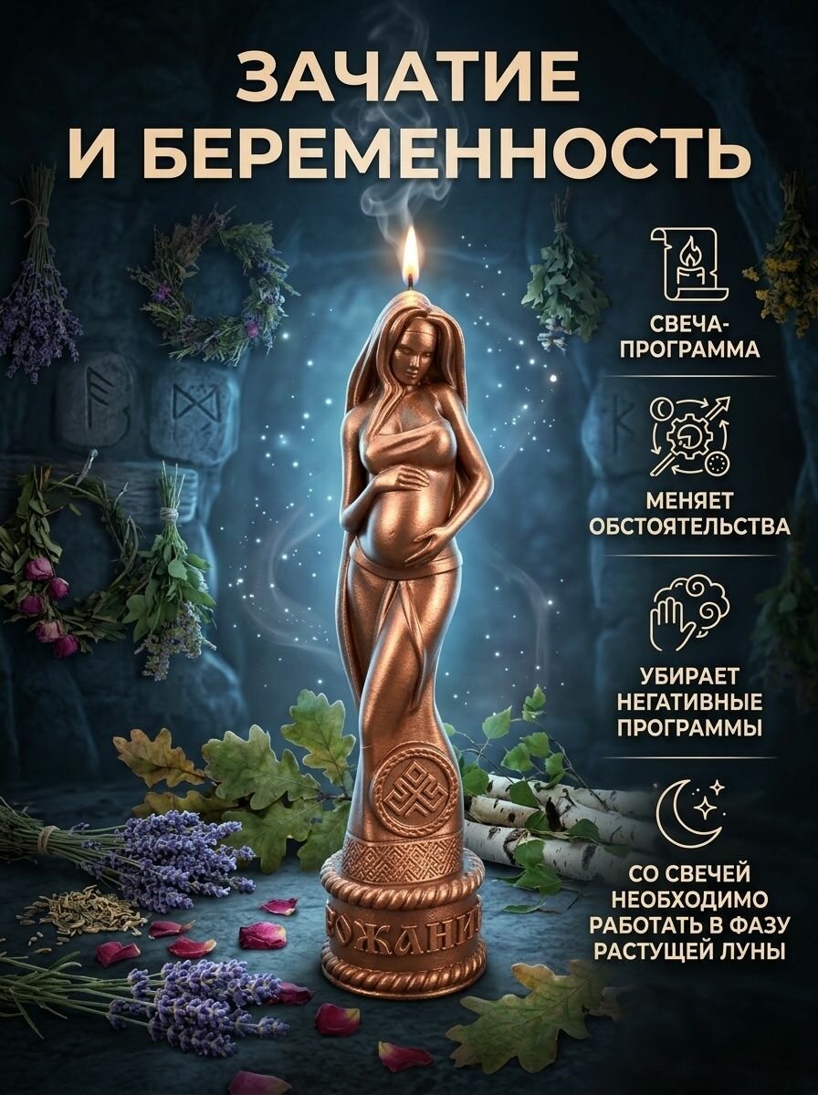 Беременная. Свеча фигурная с программой
