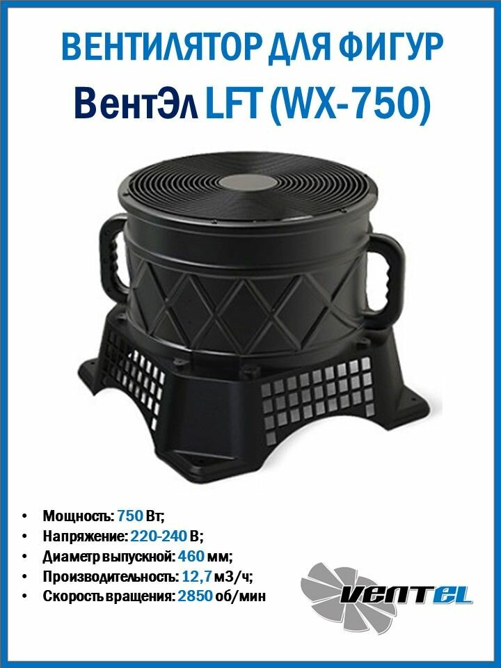 Вентилятор для воздушных фигур ВентЭл LFT (WX-750) батутный