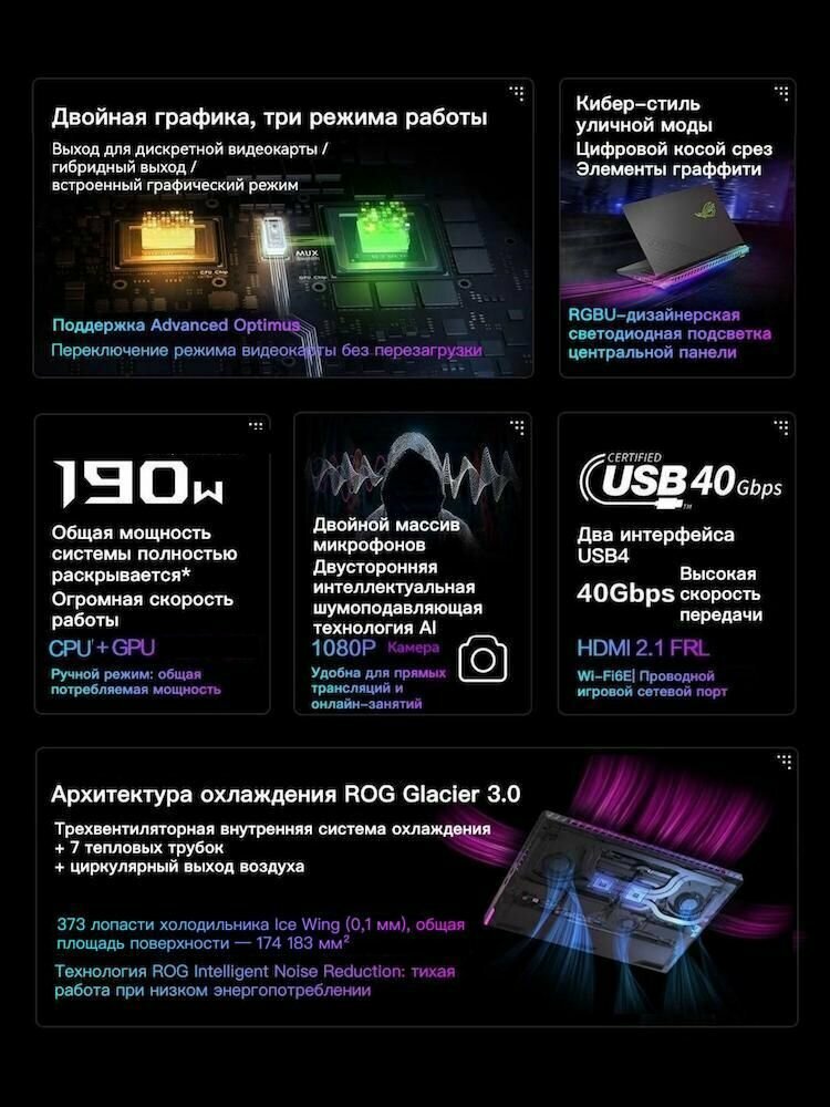 Игровой ноутбук ASUS ROG Strix G18, R9-9955HX, RTX5060,32ГБ/2ТБ, Русская раскладка — фото 1